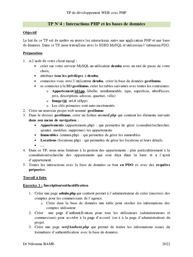 TP 4-BD 22 | PDF | PHP | Internet