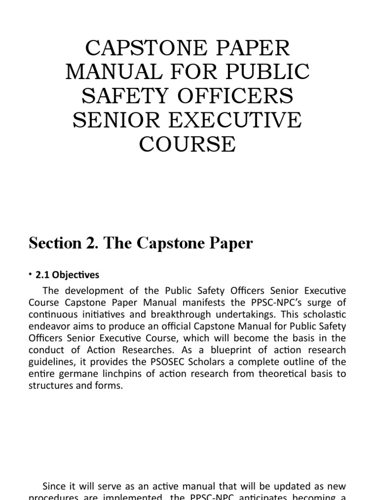 Capstone Paper Manual for PSOSEC | PDF | Quantitative Research | Tacit ...