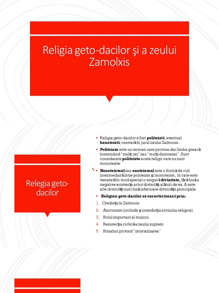 Religia Geto-Dacilor Şi A Zeului Zamolxis | PDF