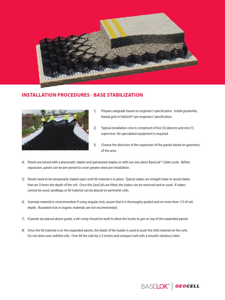 BaseLok GeoCell Installation Guide | PDF | Anchor | Building Engineering
