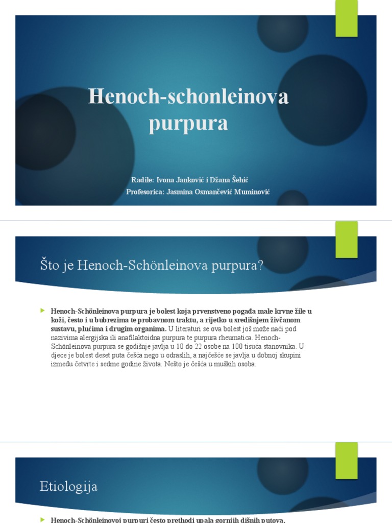 Henoch Schonleinova Purpura | PDF