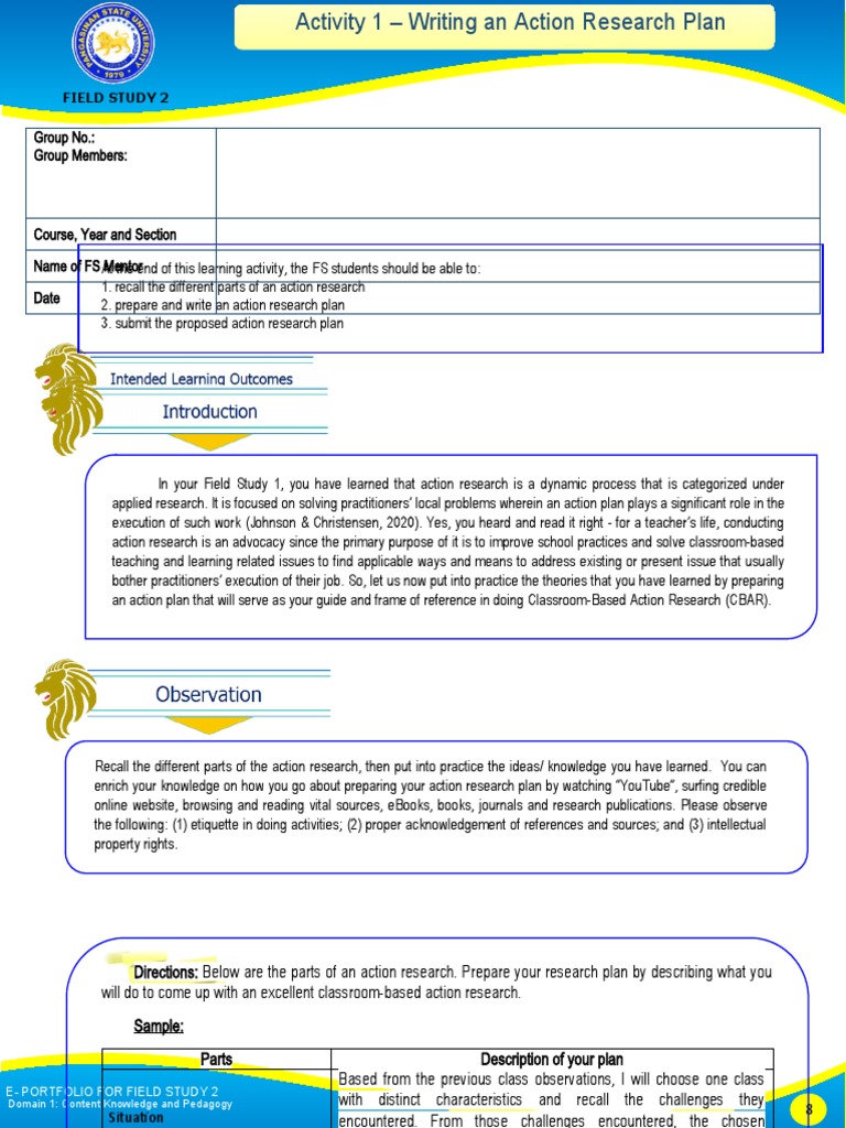 FS 2 Activity 1 | PDF | Action Research | Pedagogy