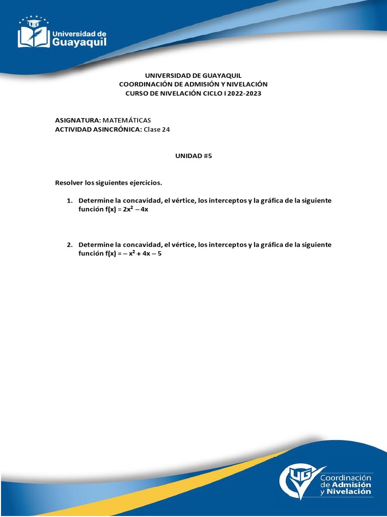 Tarea - U5 - Clase 24 - S7 | PDF