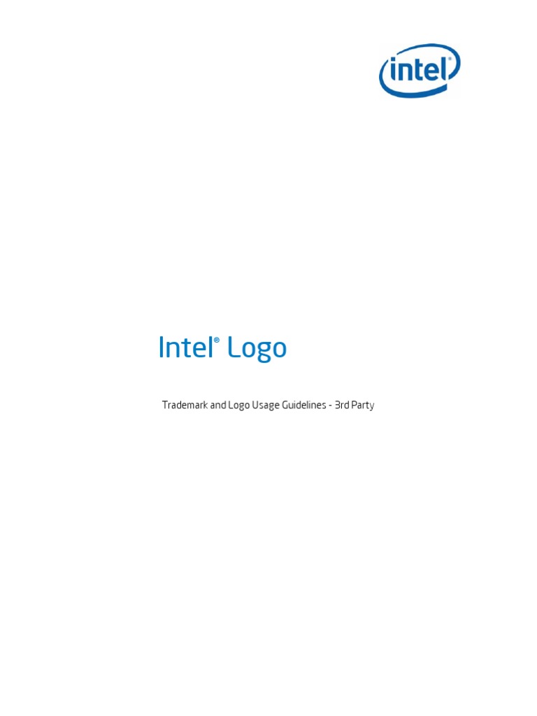 Intel Logo: Trademark and Logo Usage Guidelines - 3rd Party | PDF ...