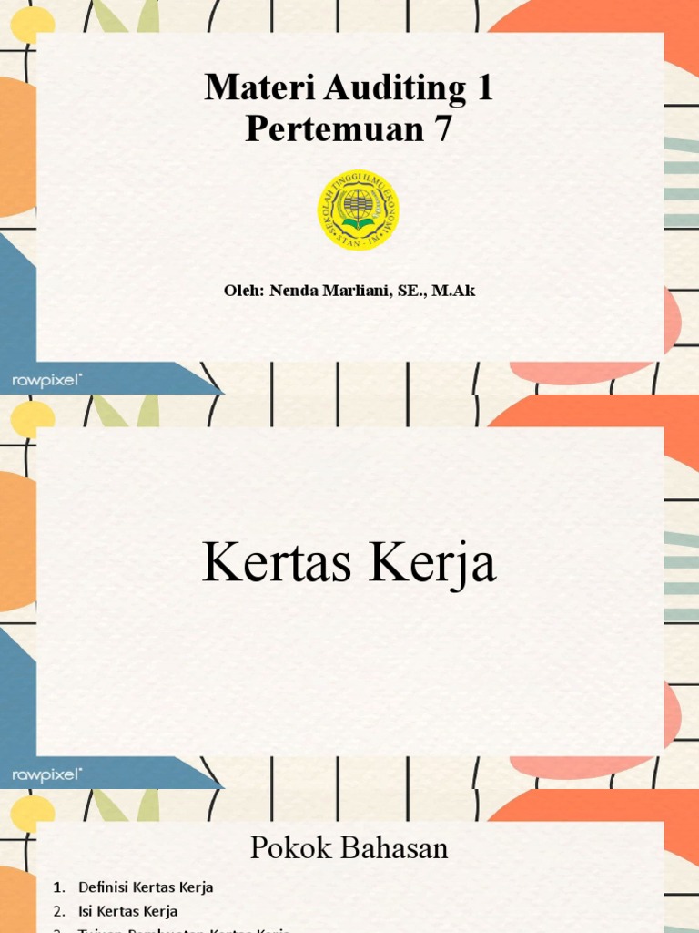 Auditing 1-Pertemuan 7 | PDF | Pengelolaan Keuangan & Uang