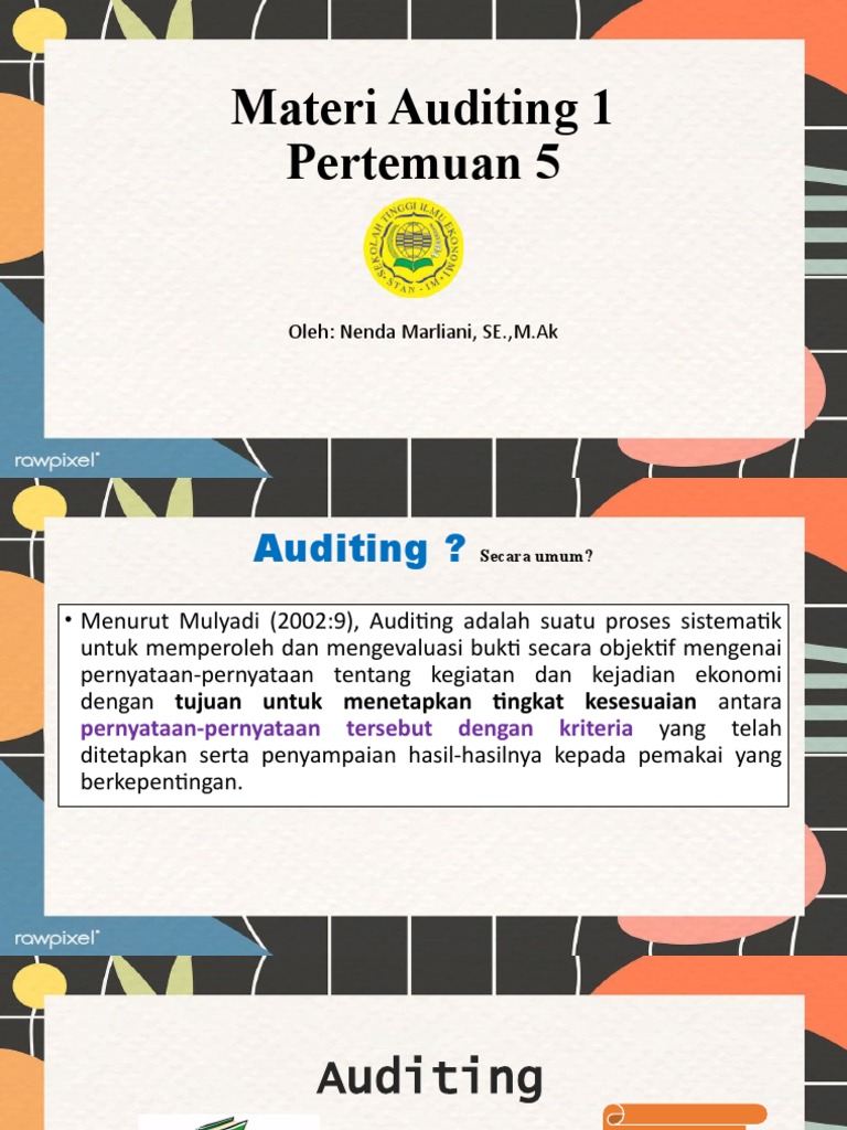 Auditing 1-Pertemuan 5 | PDF