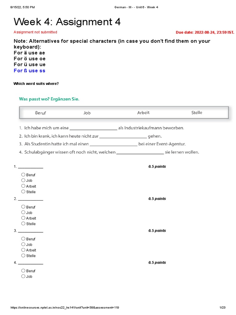 Week 4: Assignment 4: Keyboard) : For Ä Use Ae For Ö Use Oe For Ü Use Ue | PDF | Cognitive ...