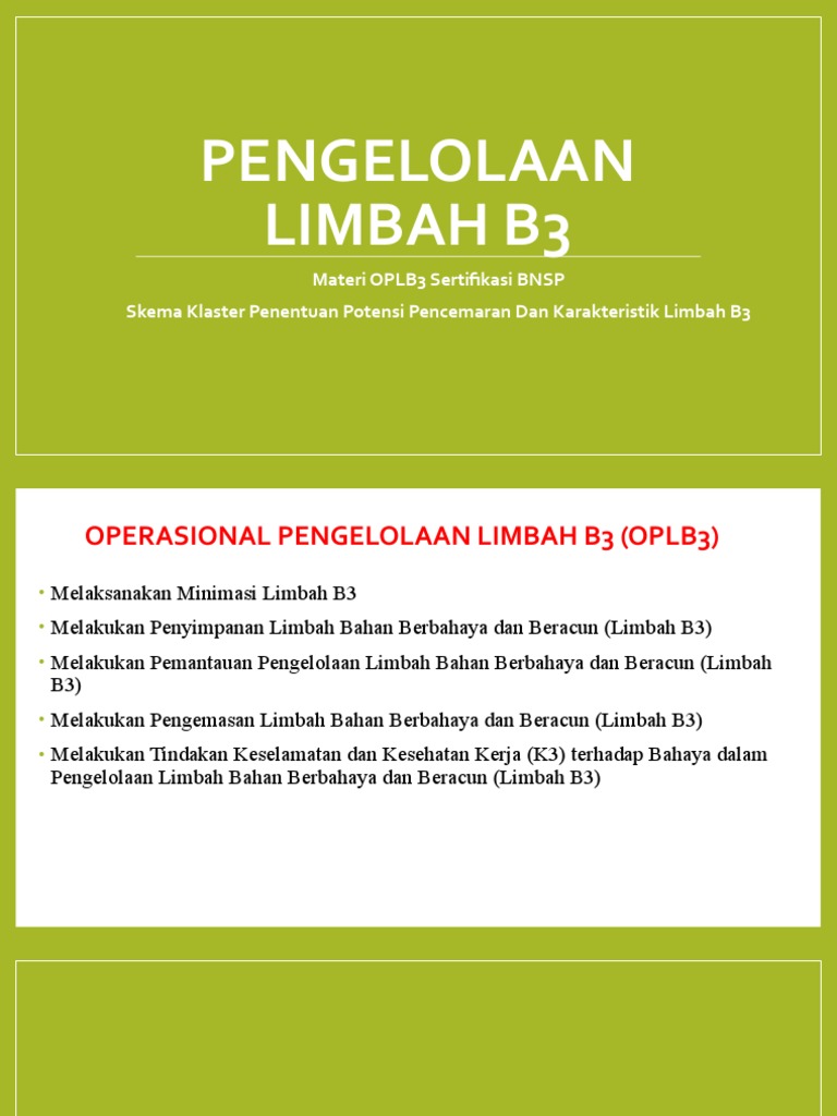 Pengelolaan Limbah B3 | PDF