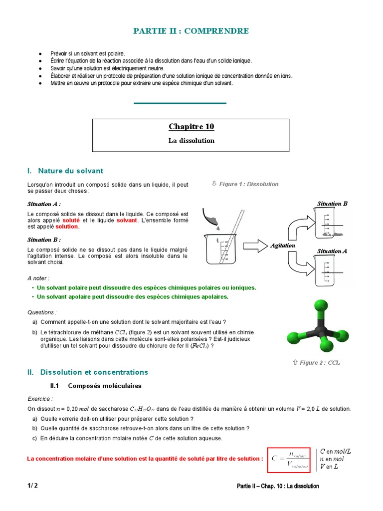 Équation de dissolution en chimie | PDF | Solvatation | Ion