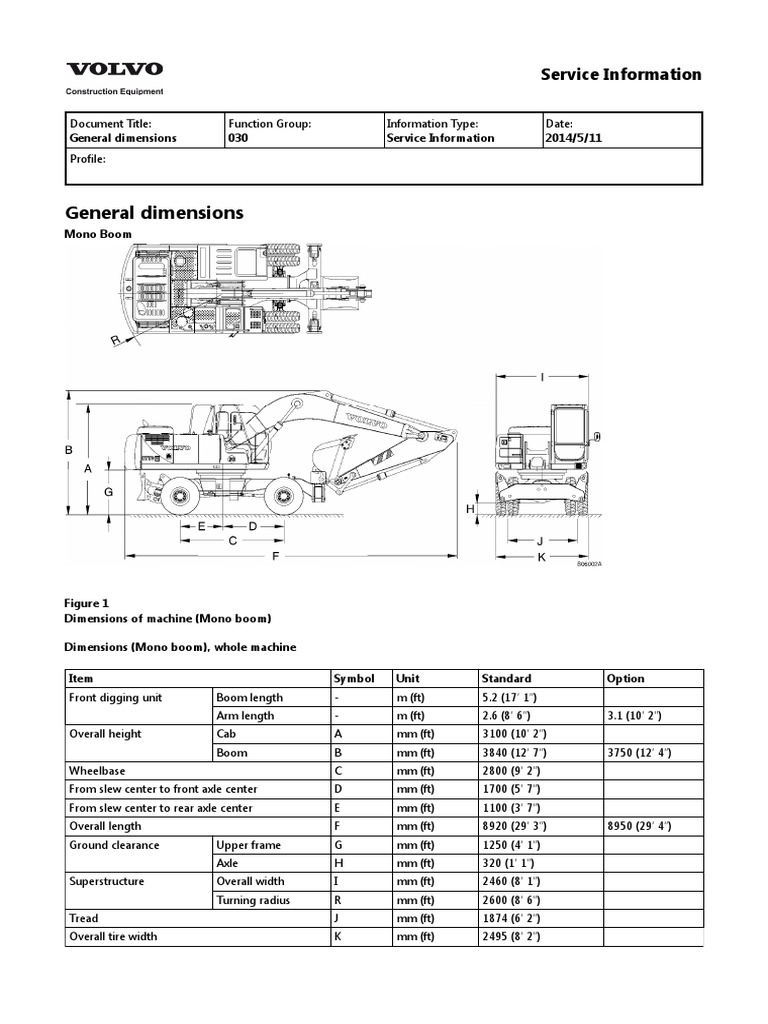 Volvo EW180 Wheeled Excavator Service Manual | PDF | Internal ...