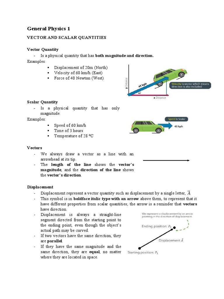 General Physics Study Guide | PDF | Euclidean Vector | Projectiles