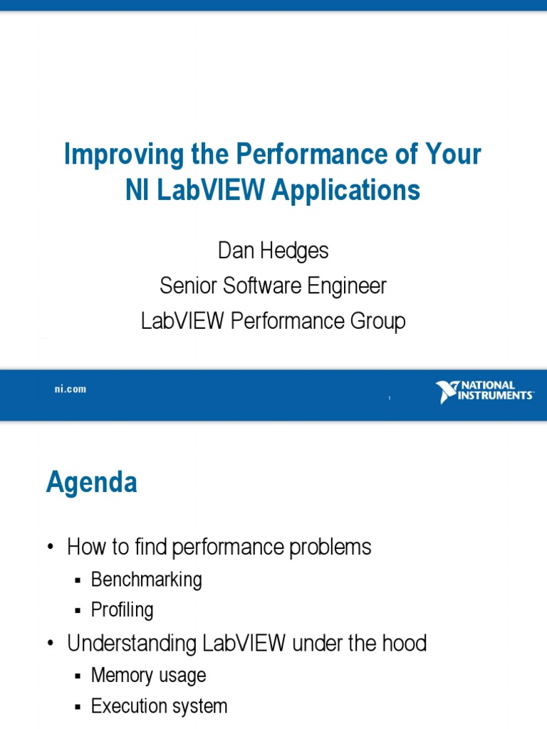 Labview Improving Performance Pdf Thread Computing Computer Data Storage
