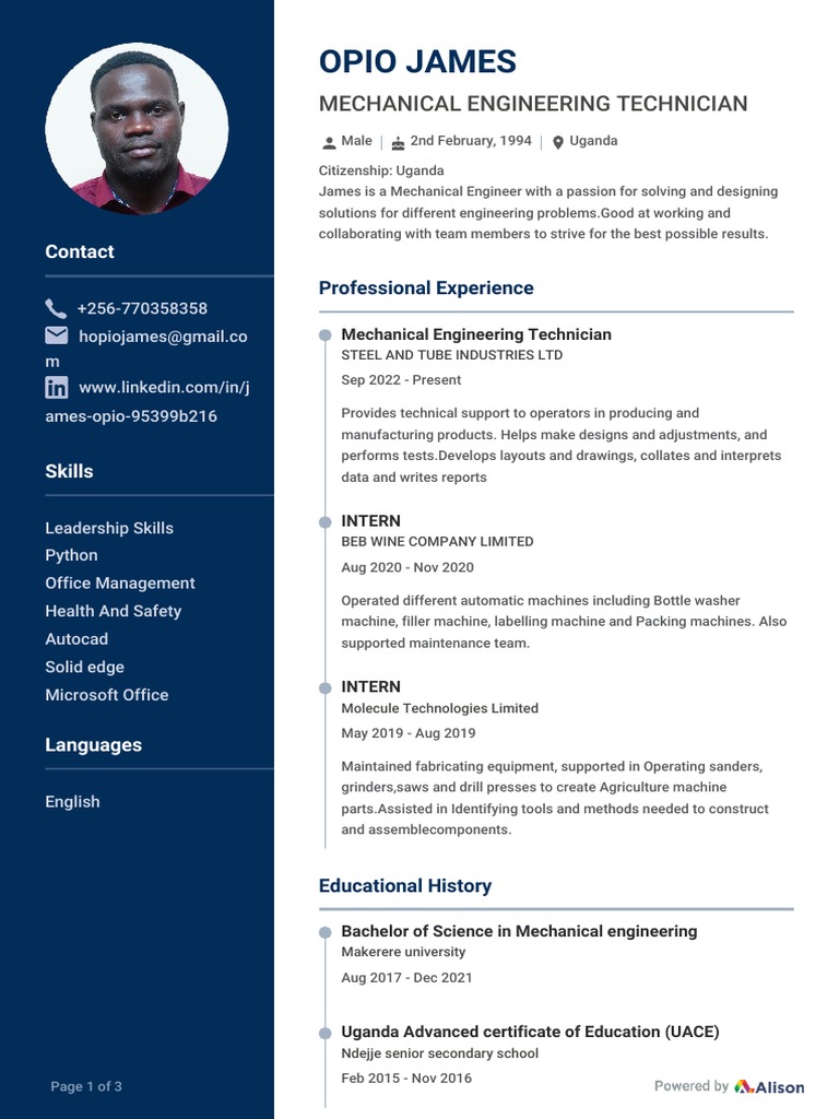 James Resume A | PDF | Engineering | Mechanical Engineering