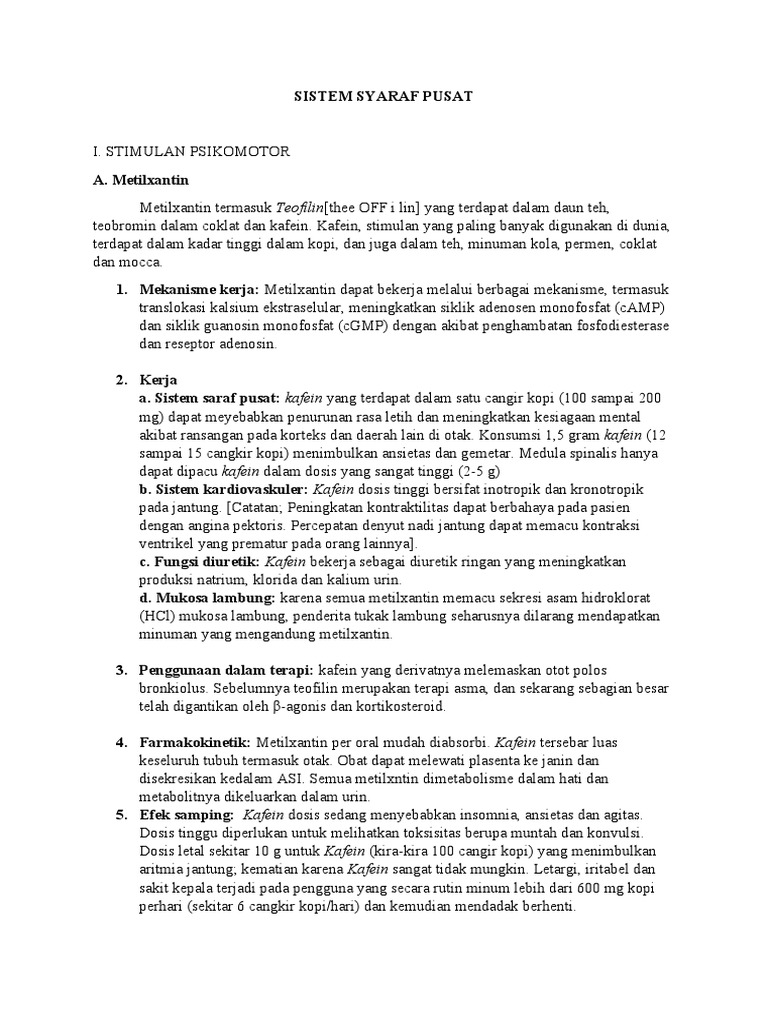 Sistem Syaraf Pusat | PDF