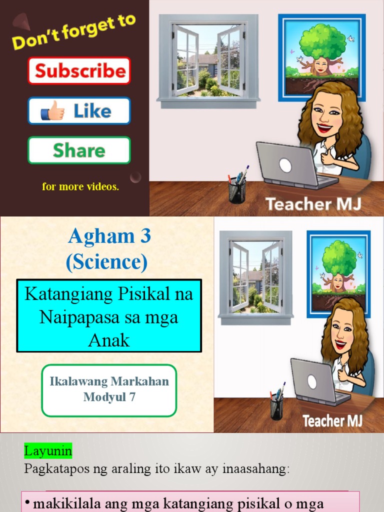 Science 3 Quarter 2 Module 7 PIVOT Katangiang Pisikal Na Naipapasa Sa ...