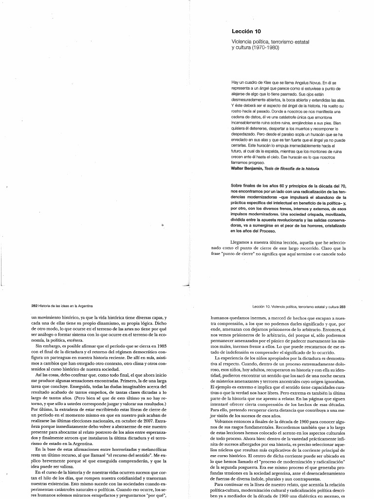 Teran Oscar 2008 Historia de Las Ideas en La Argentina Diez Lecciones Iniciales 1810 1980 Siglo ...