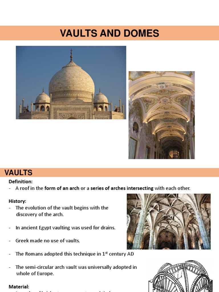 Vaults and Domes | Download Free PDF | Vault (Architecture) | Dome