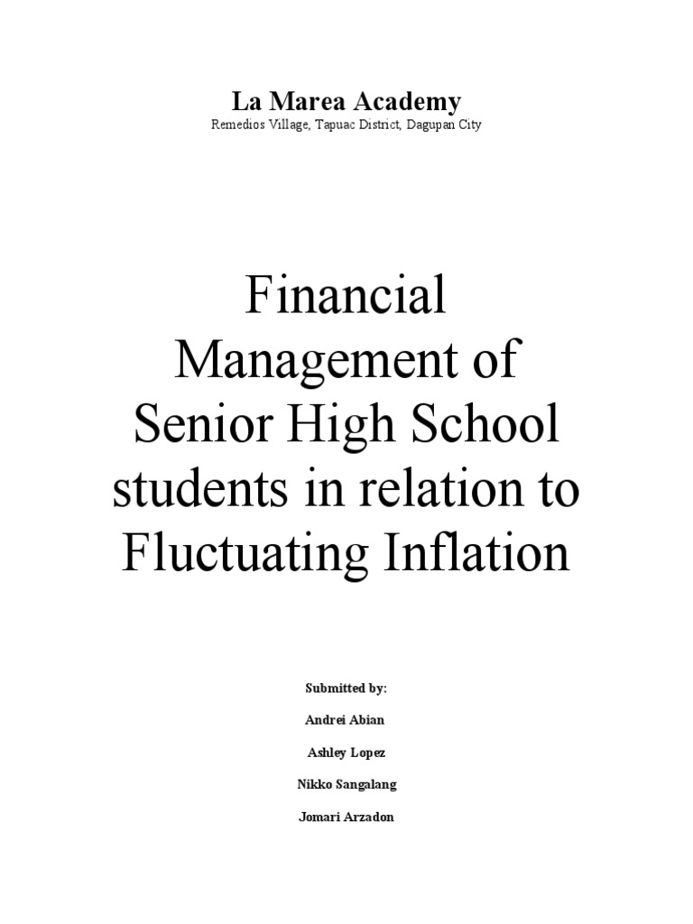 FInancial Management of Senior High School Students in Relation To ...