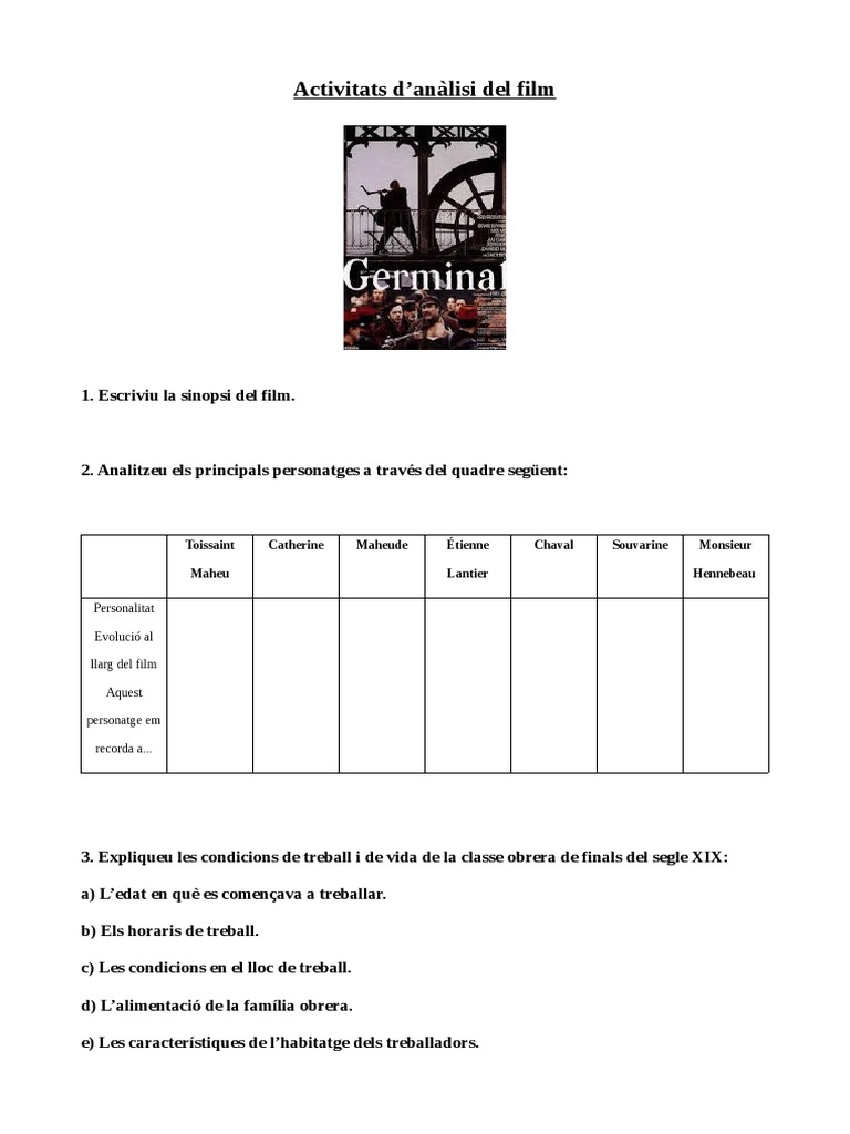 Activitats Germinal | PDF