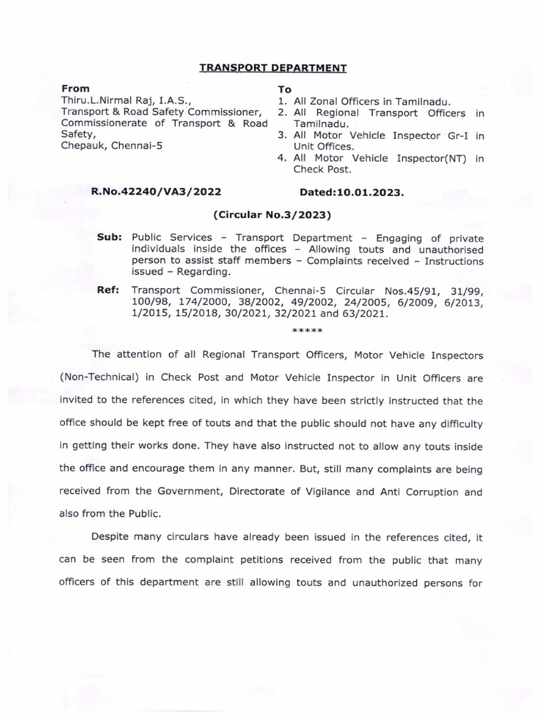 Circular No 3 2023 | PDF