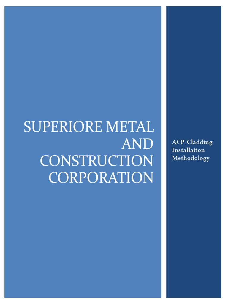 ACP-Installation Methodology | PDF | General Contractor | Warehouse