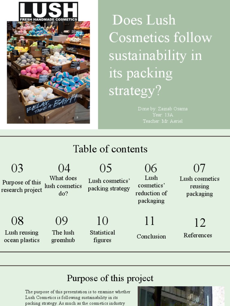 Does Lush Cosmetics Follow Sustainability in Its Packing Strategy | PDF | Recycling | Reuse