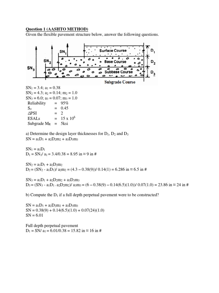 SAMPLE CALCULATION-AASHTO Method | PDF