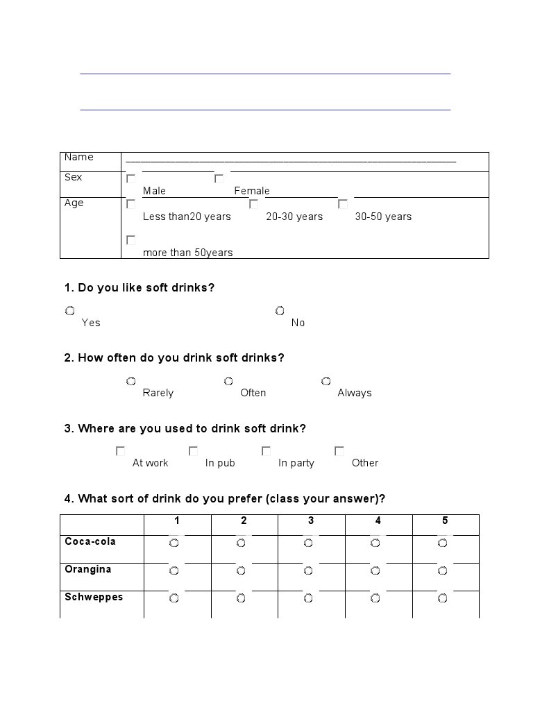 Questionaires | PDF