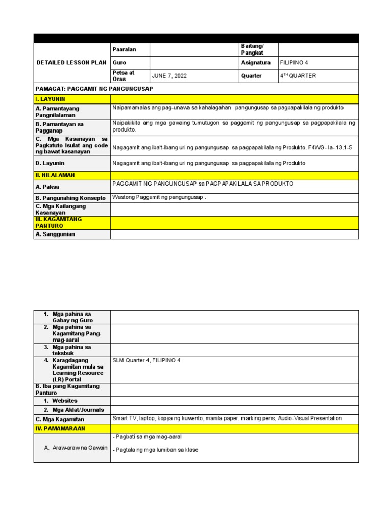 Cot Filipino 4 Pdf