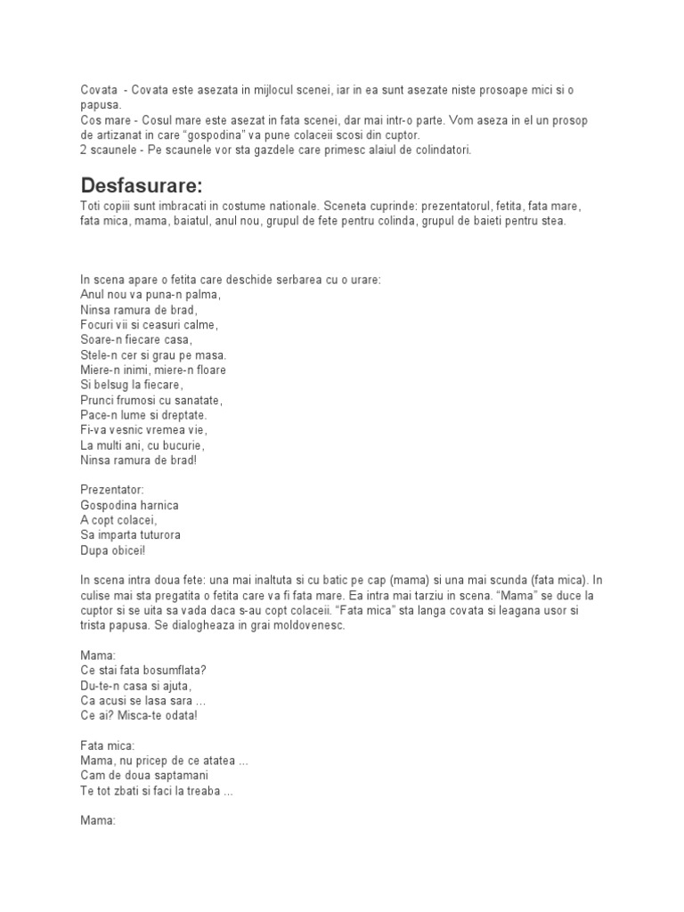 Scenariu Anul Nou | PDF