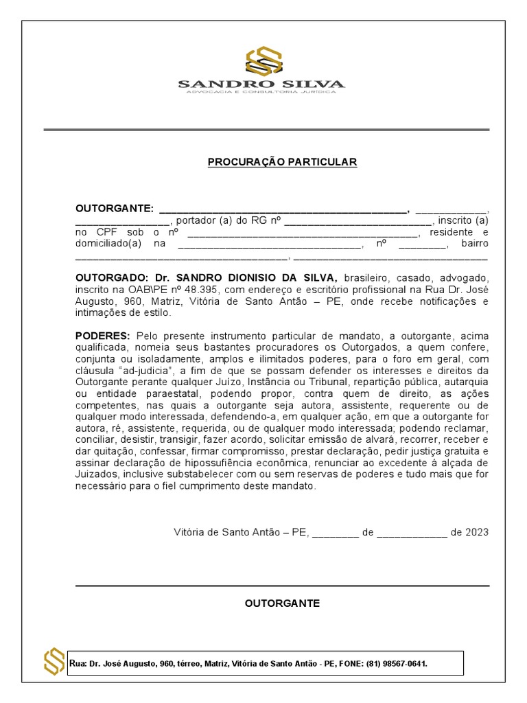 Modelo de Procuração Particular | PDF