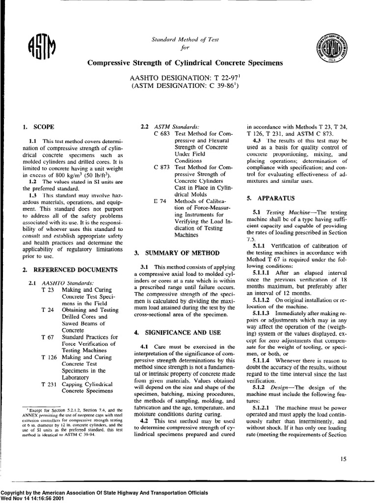 Aashto T22 | PDF | Politics | Law