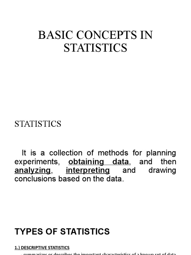 Basic Concepts In Statistics Download Free Pdf Statistics Sampling Statistics
