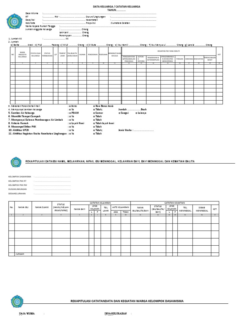 Form Dasawisma | PDF