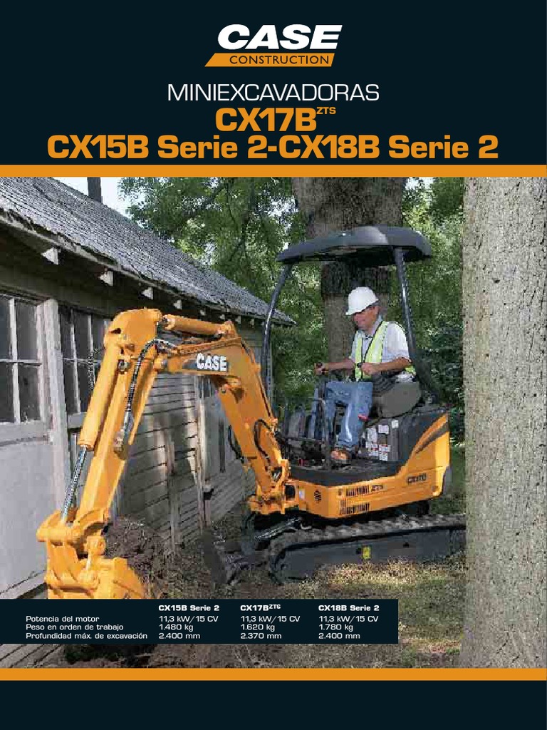 CX17B CX15B Serie 2-CX18B Serie 2: Miniexcavadoras | PDF | Bomba ...
