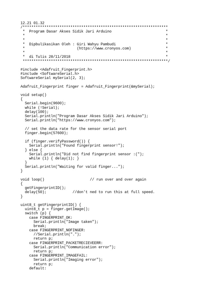 Daftar Sidik Jari Cronyos | PDF | Computing | Computer Programming
