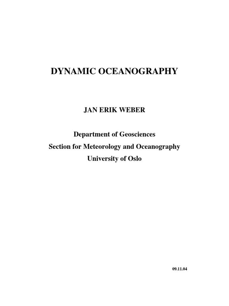 Dynamic Oceanography | PDF | Waves | Tide