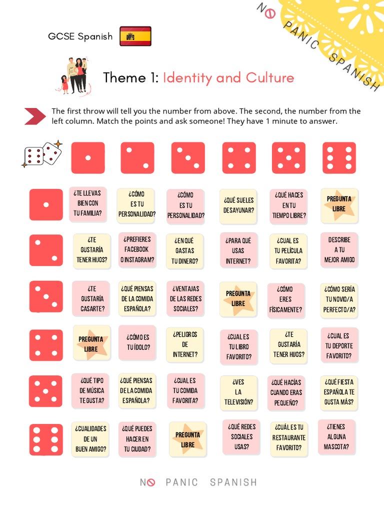 Preguntas para GCSE Español: Identidad y Cultura | PDF