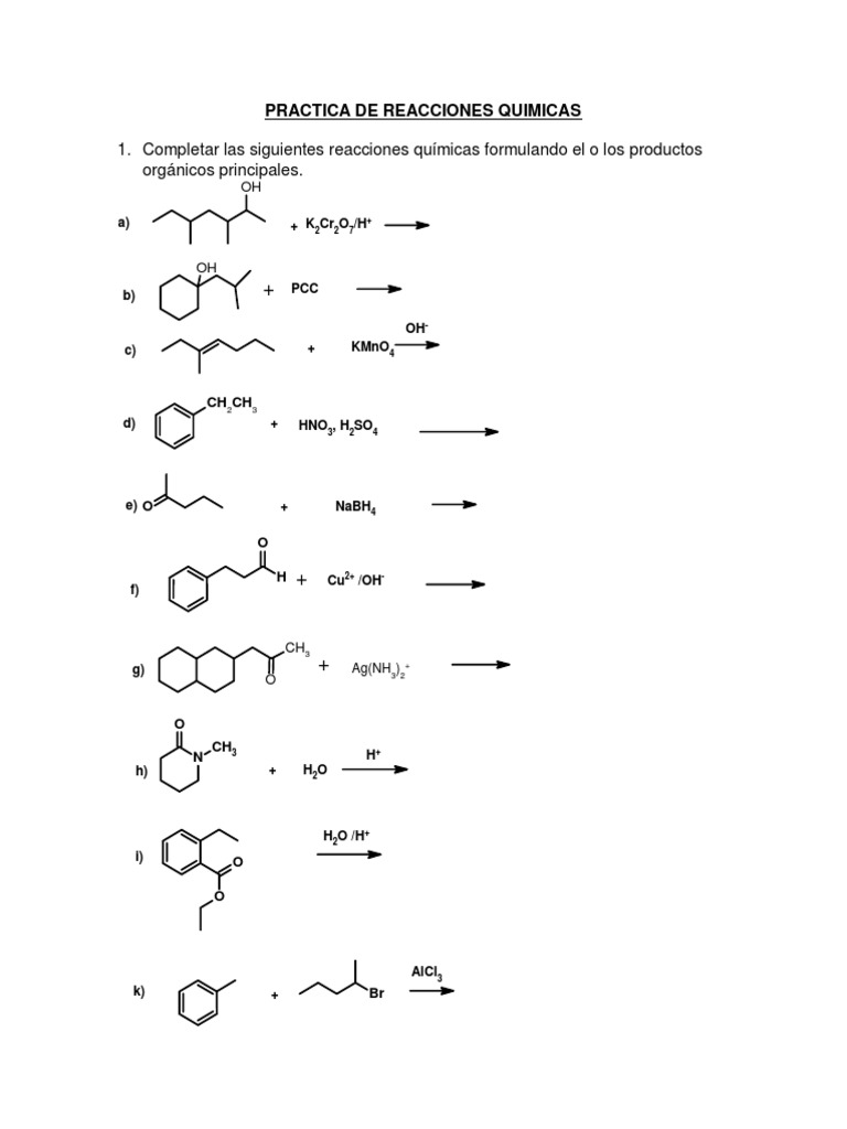 Practica de Reacciones Orgánicas | PDF