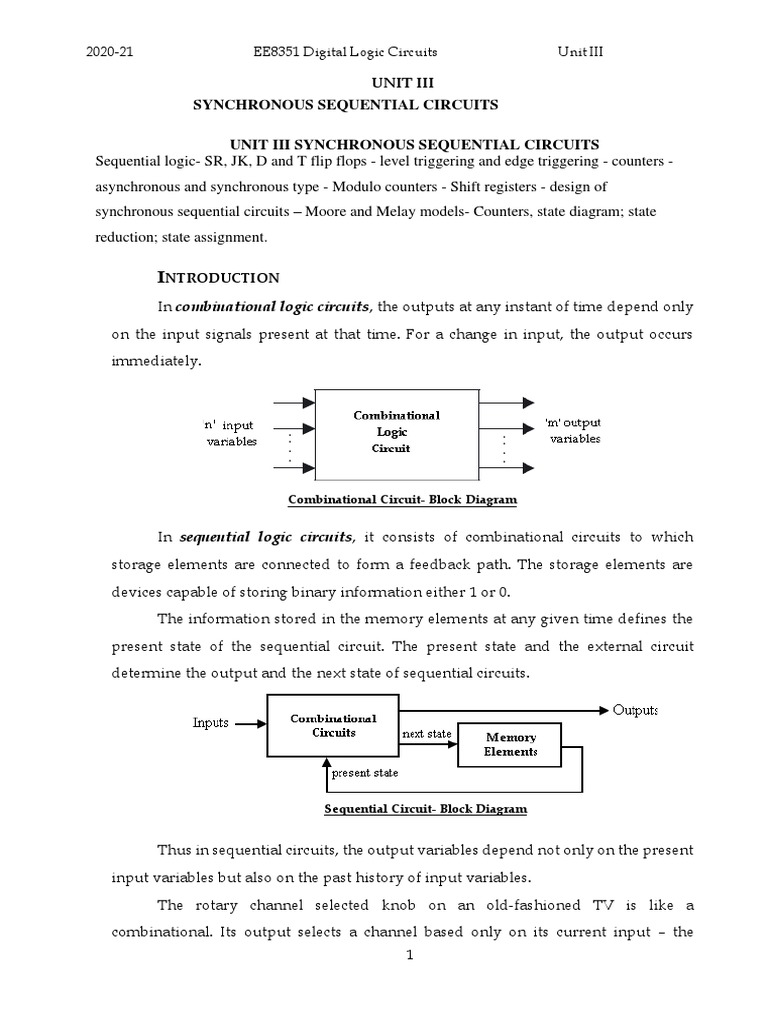 Dlc Unit 3 Pdf Logic Gate Electronic Circuits