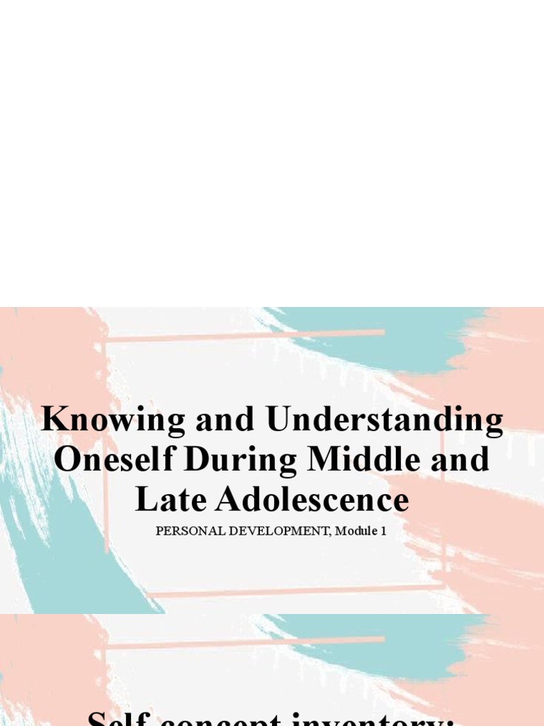 Self-Concept Inventory for Teens | PDF | Self Concept | Social Psychology