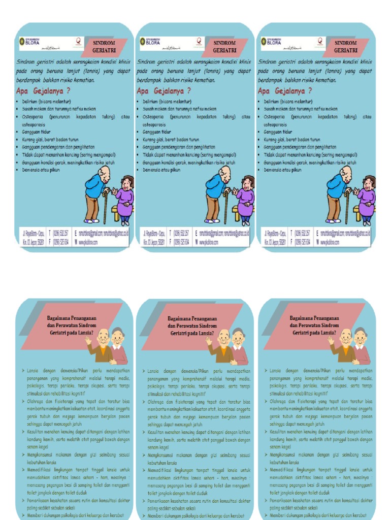 Leaflet Yuyun Geriatri Fiks | PDF