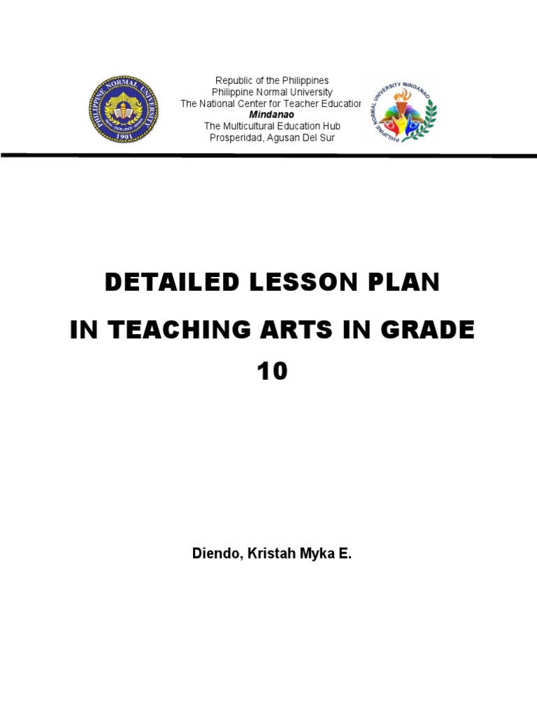 DLP in Arts Grade10 | PDF | Teachers | Lesson Plan