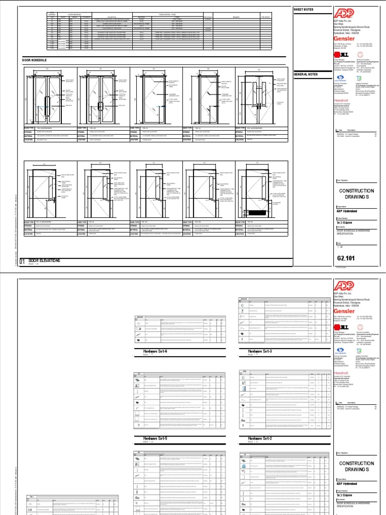G2 Schedules | PDF | Door | Building Technology