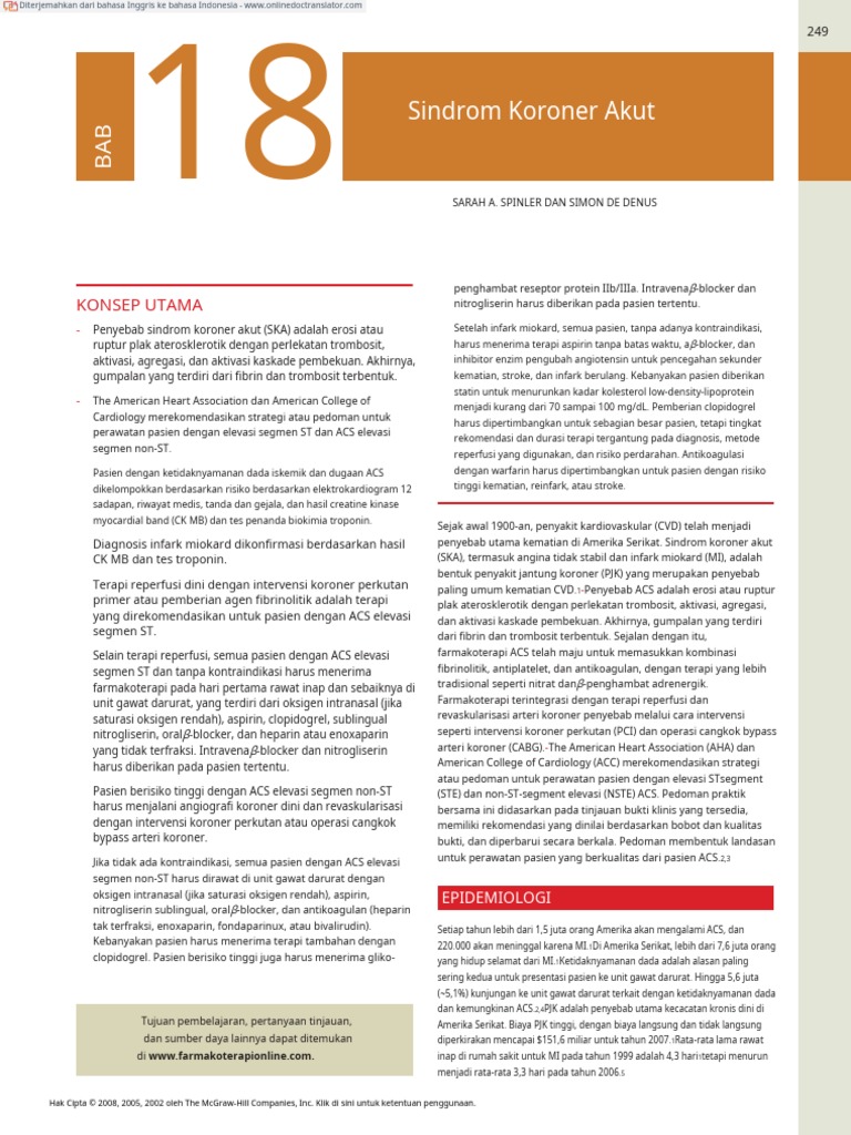 DIPIRO TH 2008 - Acute Coronary Syndrom - En.id | PDF