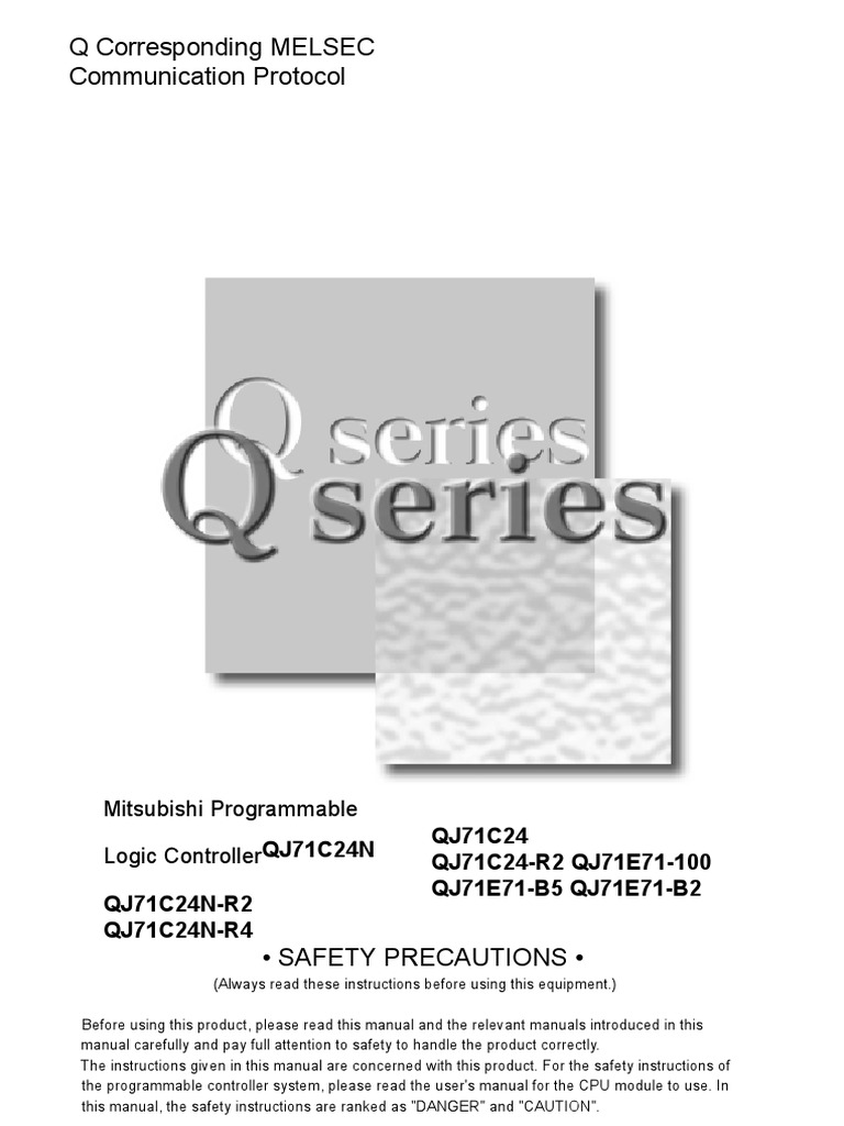 Q Corresponding MELSEC Communication Protocol: Reference Manual | PDF | Programmable Logic ...