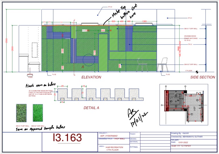 Turf Wall Elevation 10121 | PDF | Wall | Civil Engineering