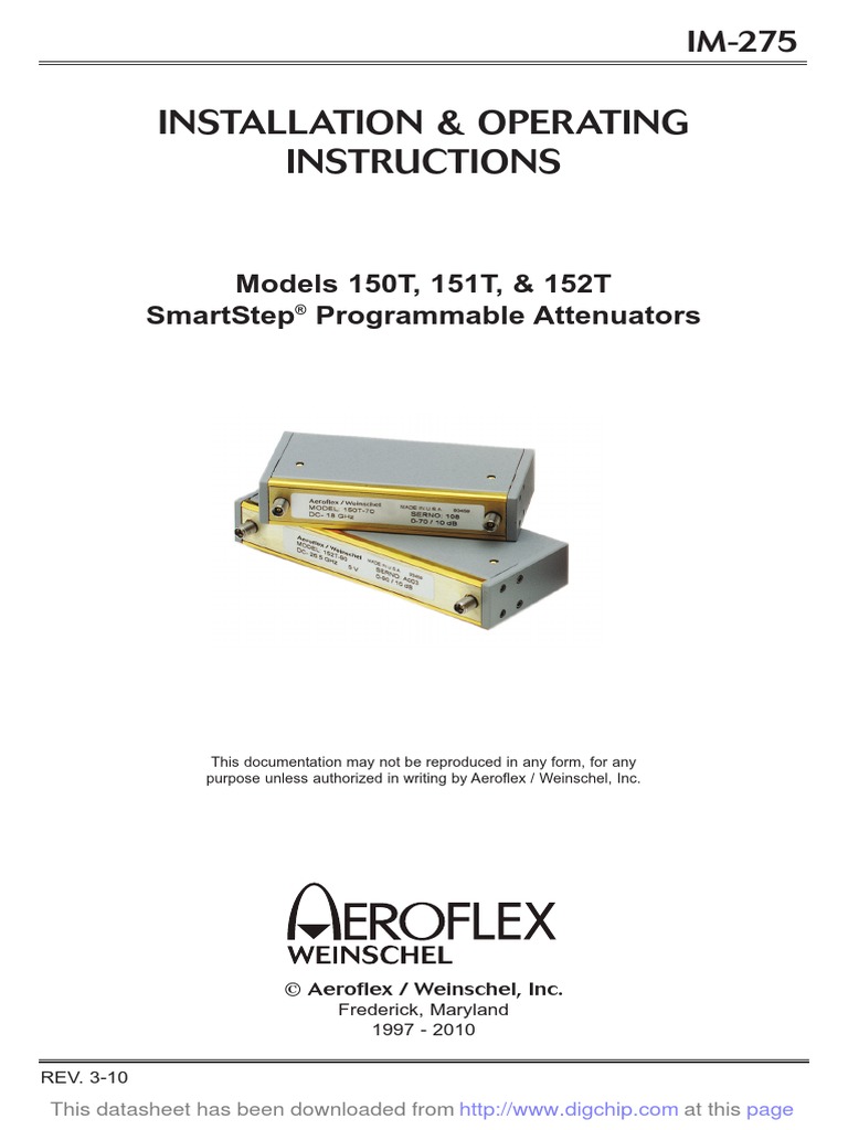 Installation & Operating Instructions: Models 150T, 151T, & 152T Smartstep Programmable ...