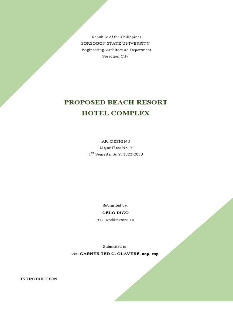 Research - Plate - 2 Design 5 | PDF | Tourism | Resort