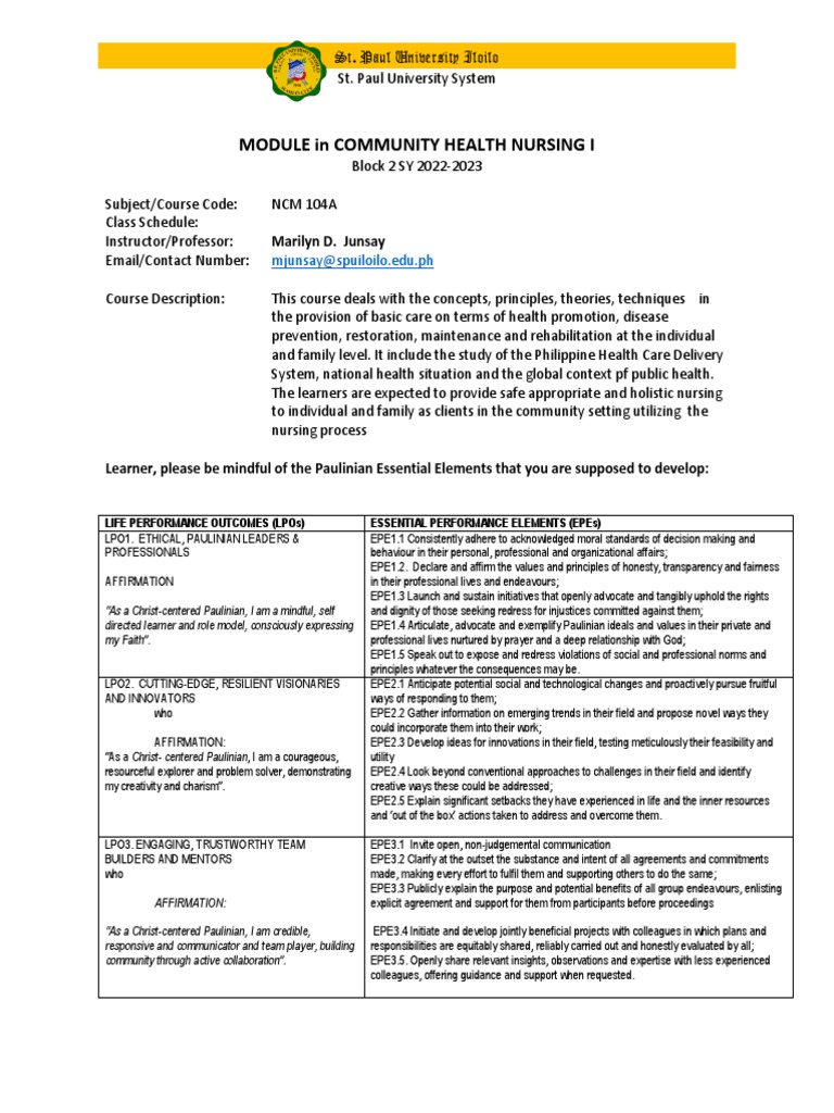 Module 6 Fhsis | PDF | Nursing | Health Care
